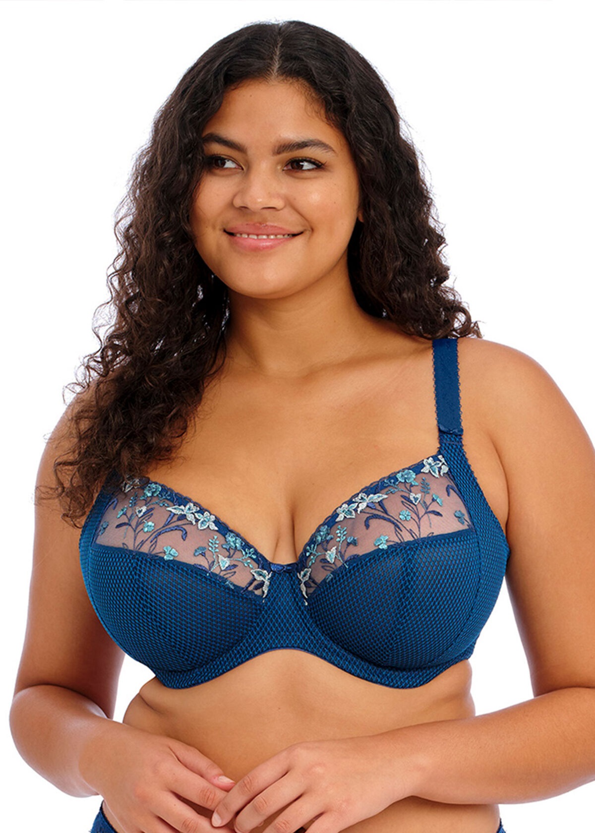 Elomi Charley Underwired Plunge Moulded Bra Petrol Elomi Charley Underwired Plunge Moulded Bra Petrol